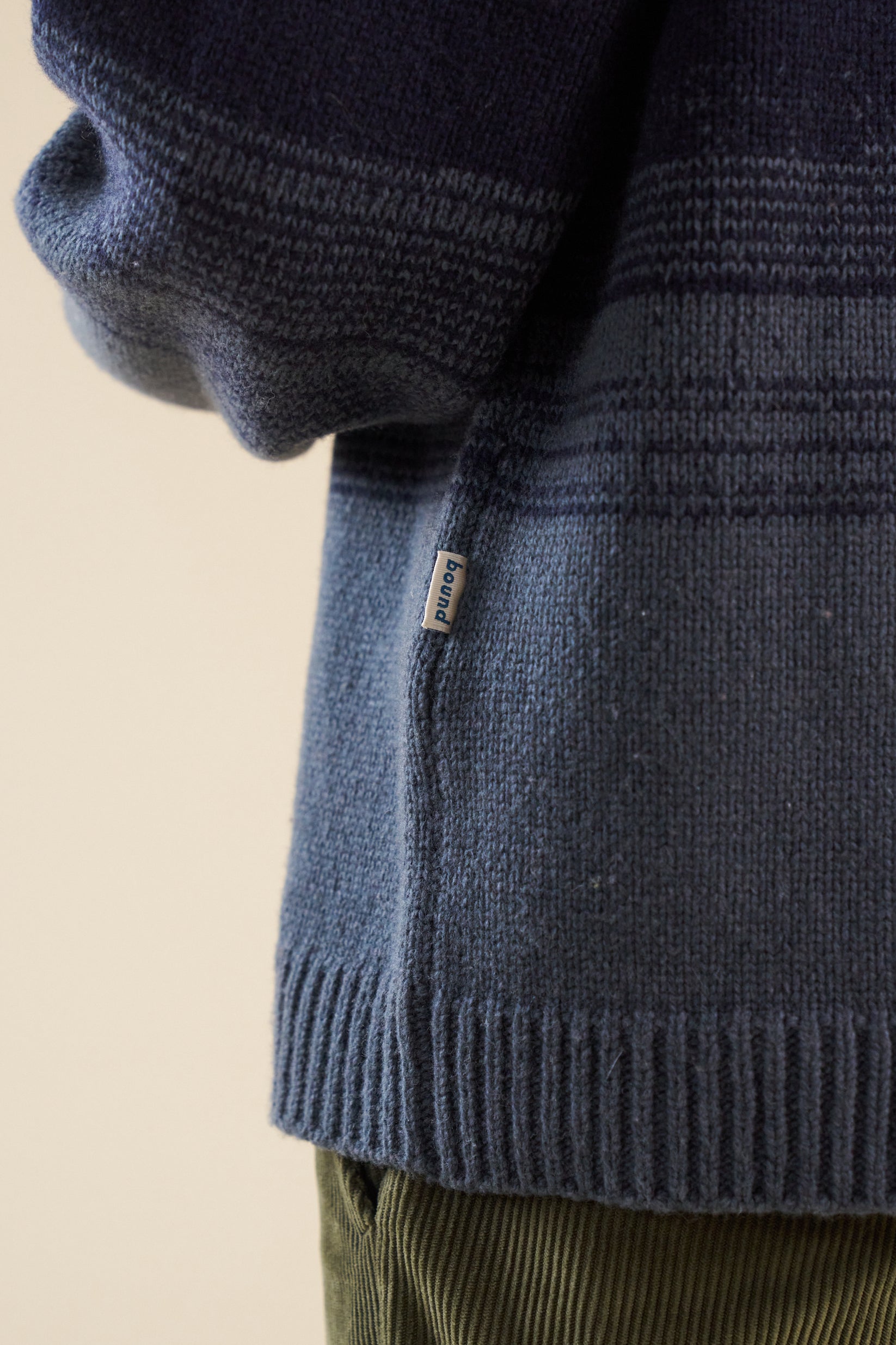 DEEP BLUE GRADIENT LAMBSWOOL SWEATER – bound