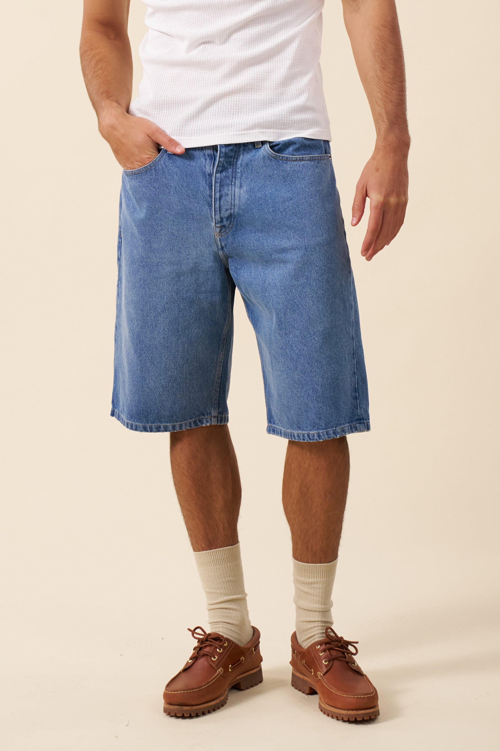 UNION DENIM JORTS - LIGHT BLUE – bound