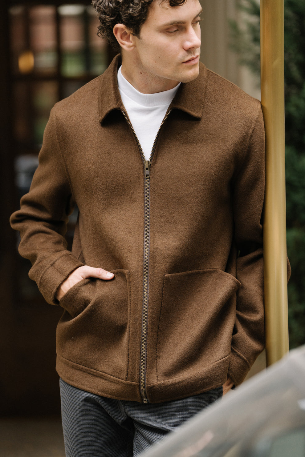 WINDSOR WOOL JACKET - WALNUT – bound